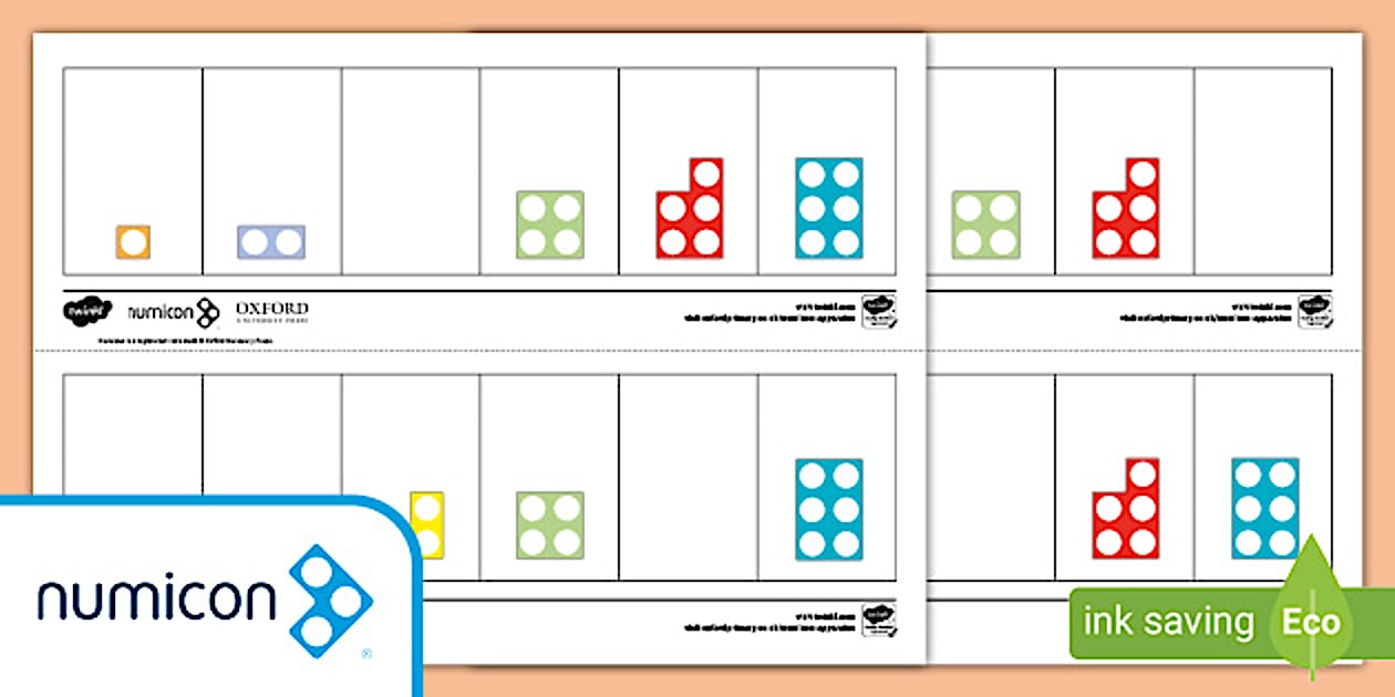 Missing Numicon Shape Activity Sheet - Twinkl